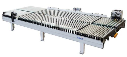 Angled Roller Conveyor Table for Edge Banding Machine and Sanding ...